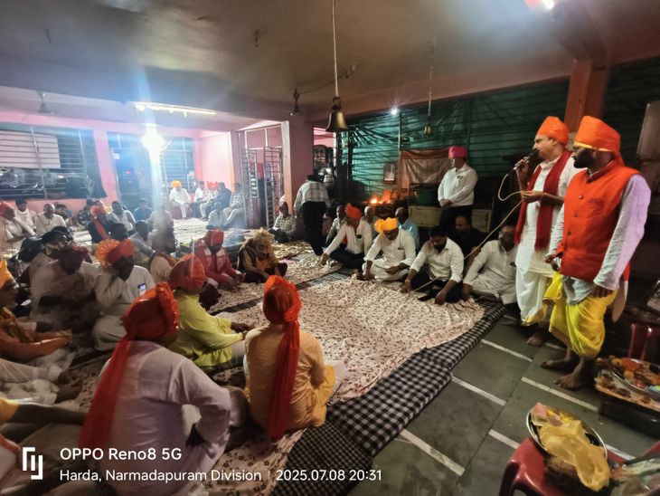 After worshipping the Guru, the Guru was honoured by presenting him a ...