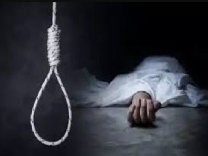 Found hanging from a noose in the room, taken out after breaking the latch