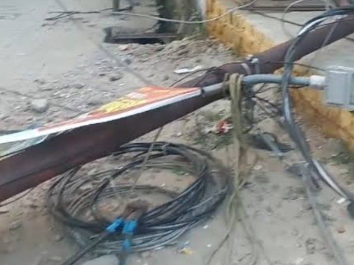 A young man died after an electric pole fell on him in Ayodhya ...