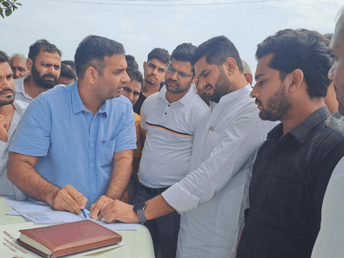 Hisar Congress MLA Visit Flood Situation Paddy Crop Damage | Update ...