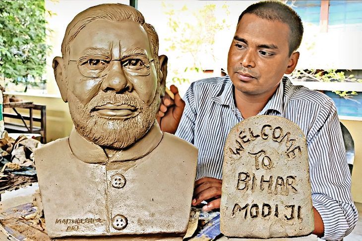 Sand artist made a sculpture from clay to welcome PM Modi | पीएम मोदी ...