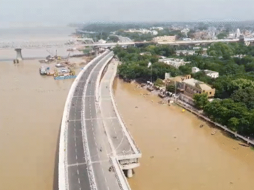 Drone view from Digha Ghat to Gai Ghat, Patna; bhaskar latest news