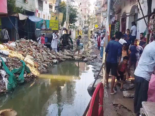 Patna: People are troubled by waterlogging in ward 47; bhaskar latest news