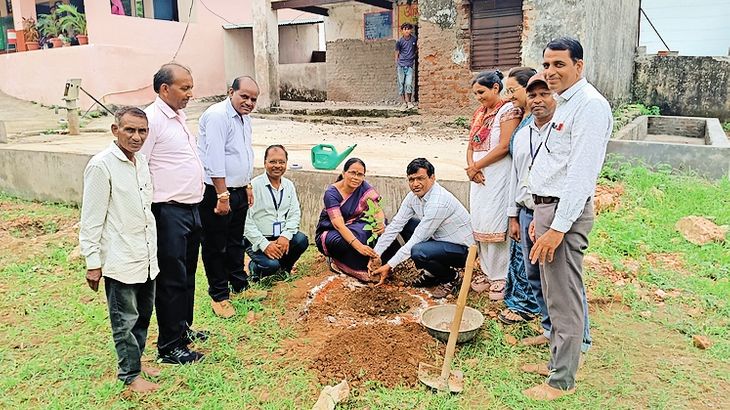 A pledge was taken to make the area green by planting trees under the ...