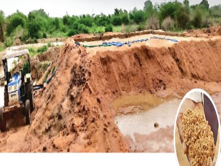 In Gwalior, fake sand is being made by washing forest and mountain soil