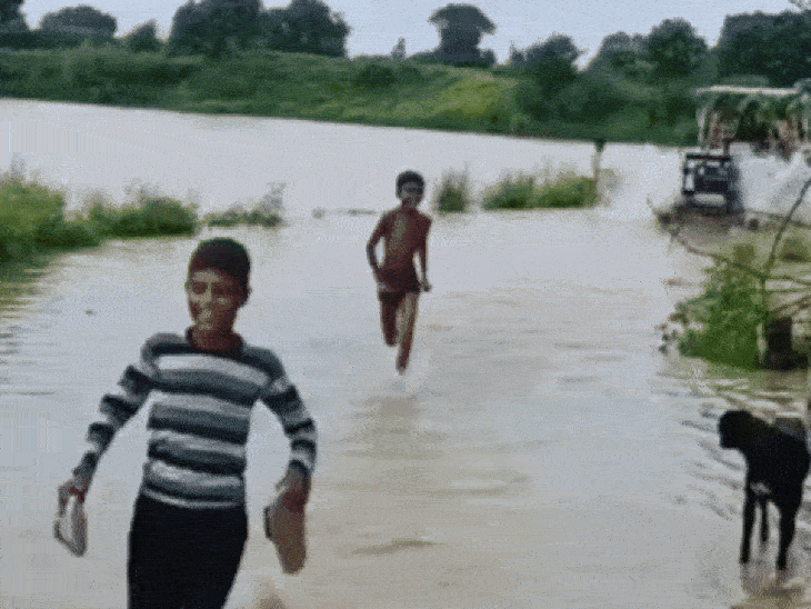The water level of Asan river increased in Ambah | अंबाह में आसन नदी का ...