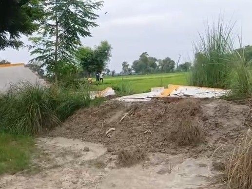The boundary wall of the water life mission tank collapsed