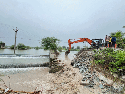 Waterlogging due to heavy rain in Ramganj Mandi | रामगंज मंडी में भारी ...