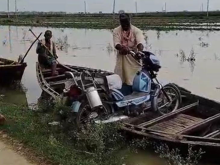 The water level of Ganga river increased in Ballia | बलिया में गंगा नदी ...