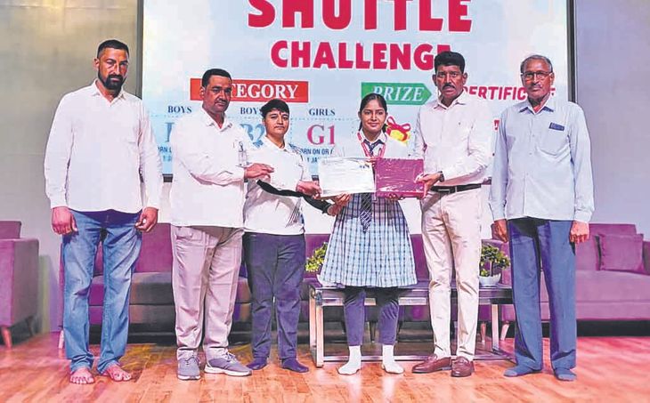 Shuttle challenge competition held in Shekhawati School Losal