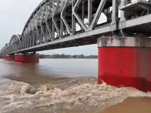 Varanasi Ganga Varuna river Flood Drone Video