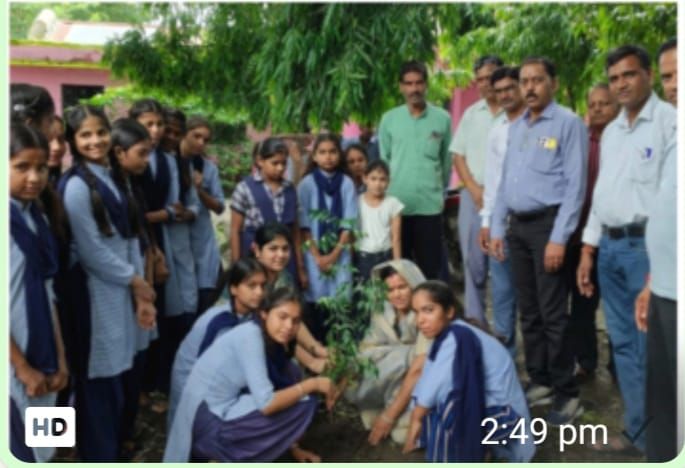 Tree plantation was done after distributing bicycles in Shah Khajuri ...