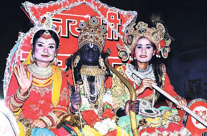 A grand procession of Teej Mata, a symbol of valour and courage, was ...
