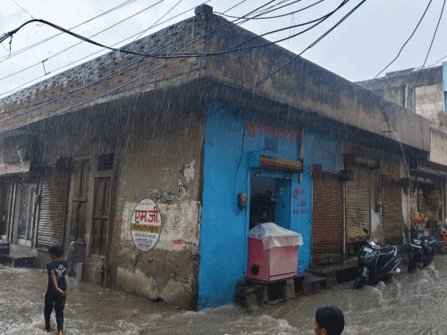 Sheet flowed in Deepavas dam of Neemkathana | नीमकाथाना के दीपावास बांध ...