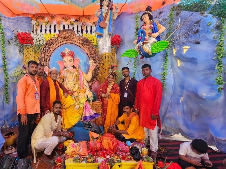 Ganesh Puja at Radha Krishna Math in Sugauli | सुगौली के राधा कृष्ण मठ ...