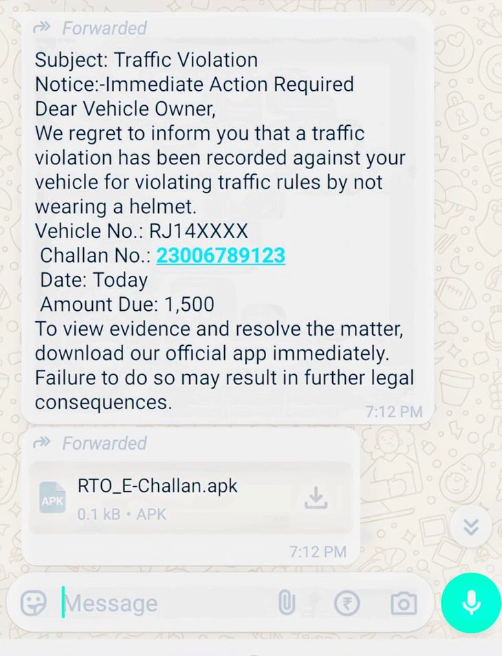 Cyber thugs have a new method... They are cheating people by sending ...