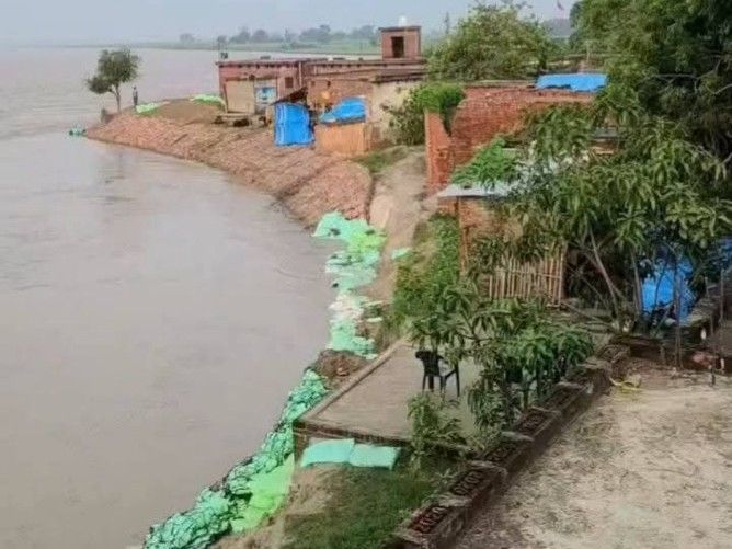 The risk of flood in Saryu river is low