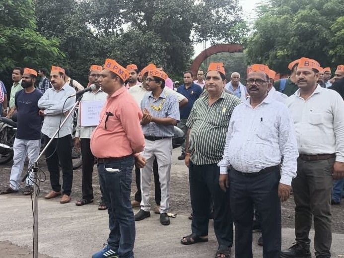 Ordnance factory workers protest over overtime payment