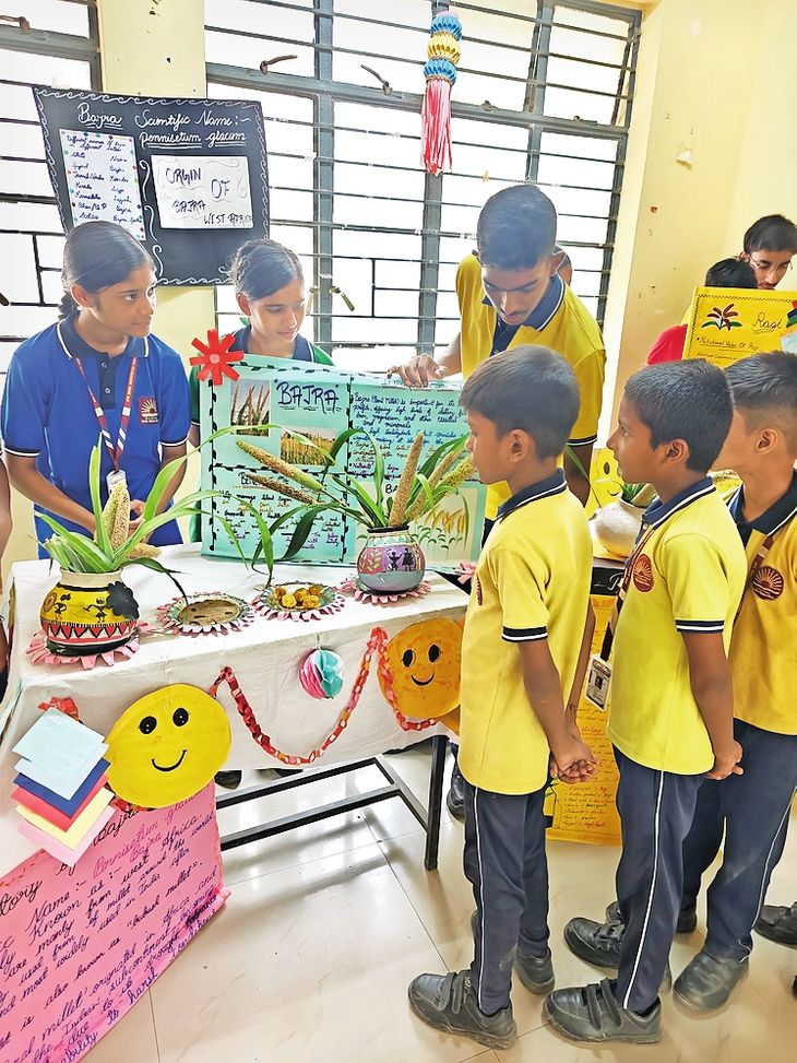 Shri Anna Exhibition organized in PM Shri Kendriya Vidyalaya under ...