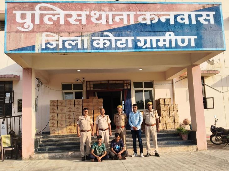 Rajasthan kota illegal english liquor 402 boxes worth rs 60 lakh truck ...