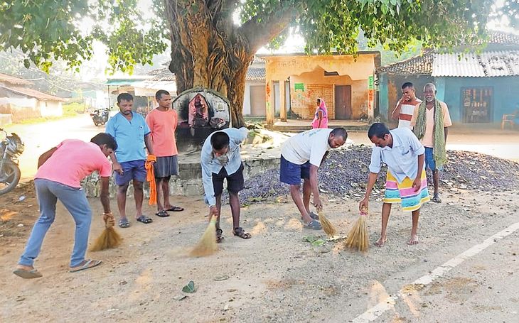 BJP Mandal Korar launched a cleanliness drive in Bhaisakanhar ...