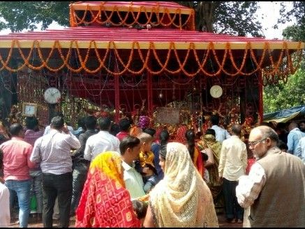 Crowd of devotees at Madanpur Devi Sthan in VTR | VTR के मदनपुर देवी ...