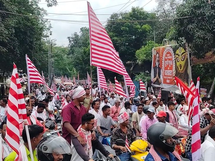 Opposition to the demands of Kurmi community in Ramgarh | रामगढ़ में कुर्मी समाज की मांग का ...