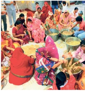 5000 Gopal Bhog Laddoo packets prepared for the cattle
