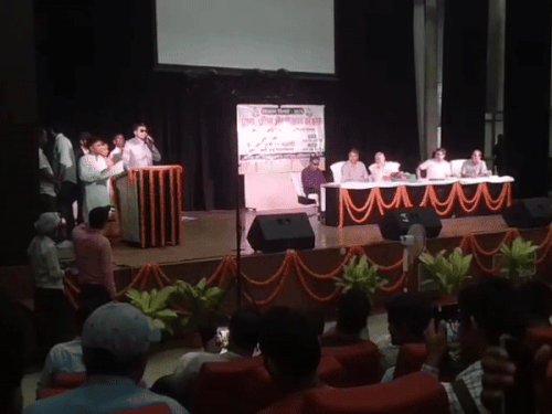 Disabled students sang 'Our love is not possible, my love.'