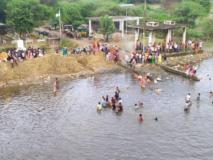Immersion of Durga idols in Khari River