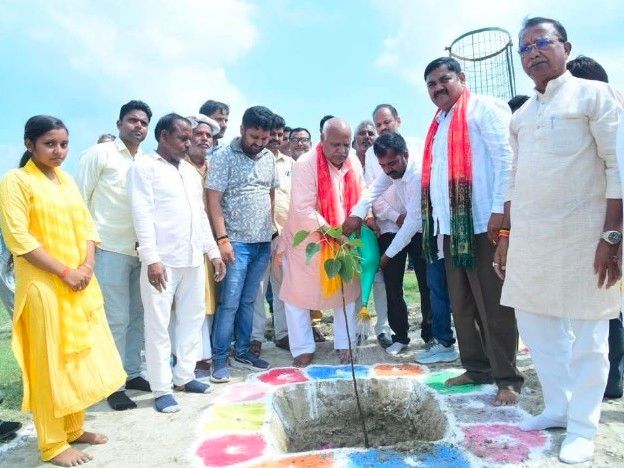 Former MP plants tree in mother's name