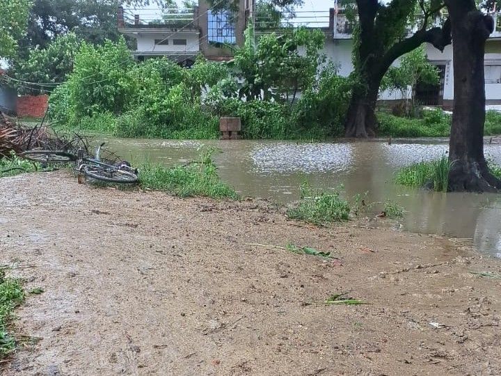 Road closed due to 24 hours of rain, causing problems for villagers