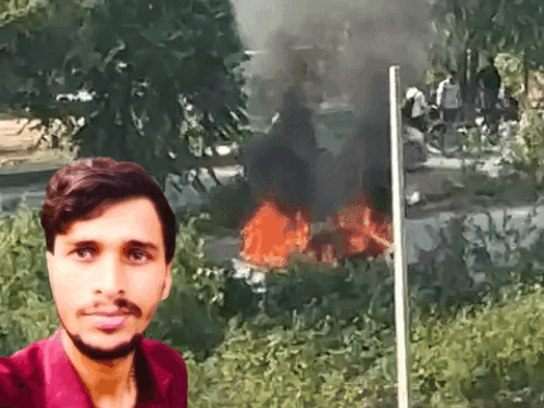 Faridabad CNG Car Fire Kills Taxi Driver in Sector 85