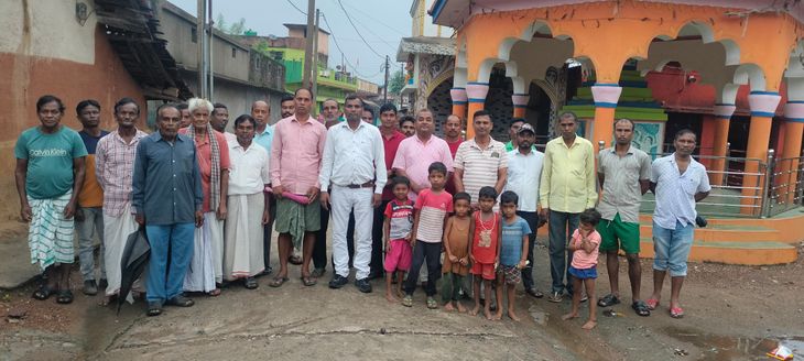 The construction of the temple in Kolabira village is now in its final ...