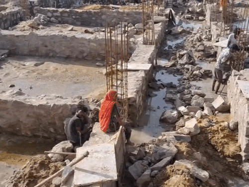 The old ITI building was buried
