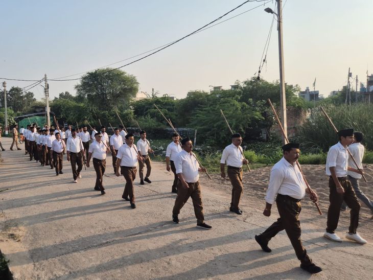 RSS Centenary Year Path Sanchalan in Pukhrayan