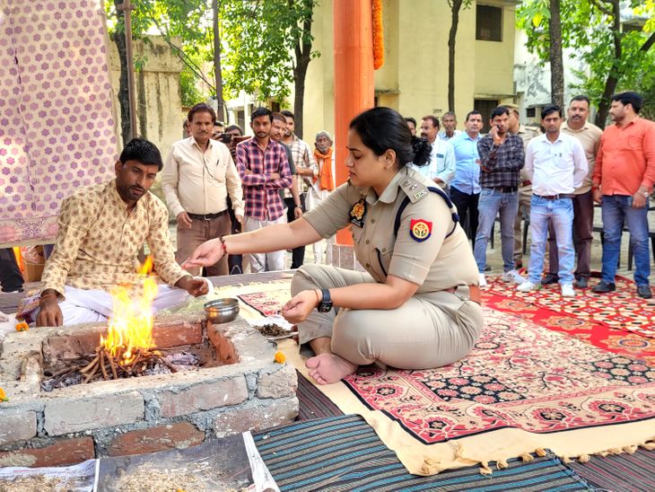 Inauguration of the newly constructed temple in Patiali Kotwali premises
