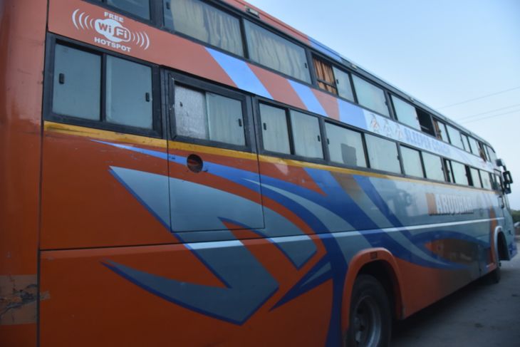 Most buses lack double doors and fire safety systems, and sleeper coach ...