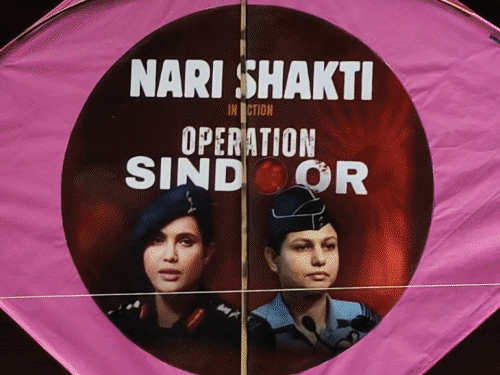 Operation Sindoor kite is in full swing at Lucknow gathering