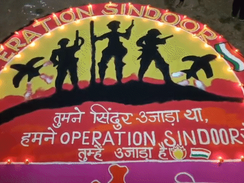 'Operation Sindoor' rangoli becomes the centre of attraction on Choti ...