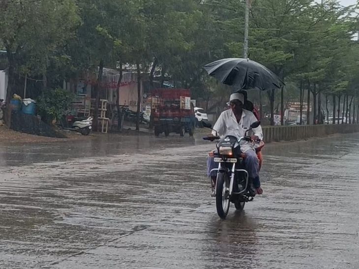 Heavy rain in Pandhurna for an hour, temperature drops | पांढुर्णा में ...
