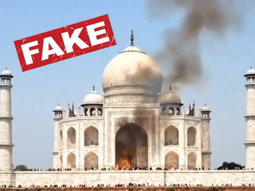 Fire breaks out at the Taj Mahal! VIDEO