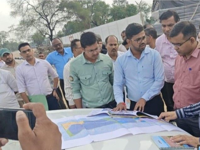 Inspection of Bulk Drug Pharma Park construction