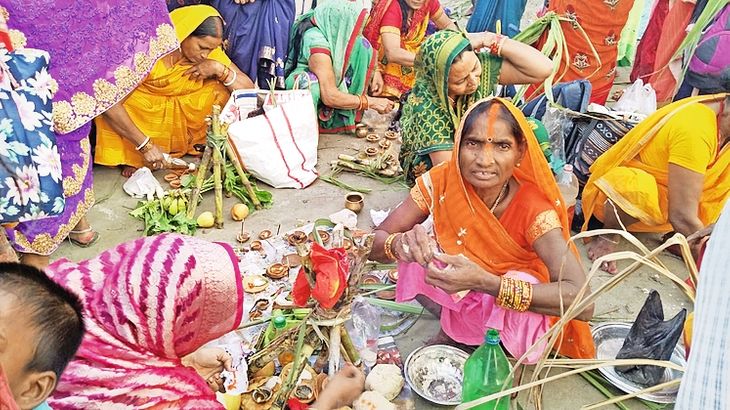 There is a tradition of filling the Koshi at the ghats after bathing in ...