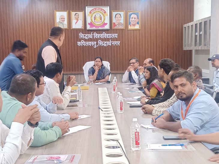 Preparations for the ninth convocation ceremony at Siddharth University ...