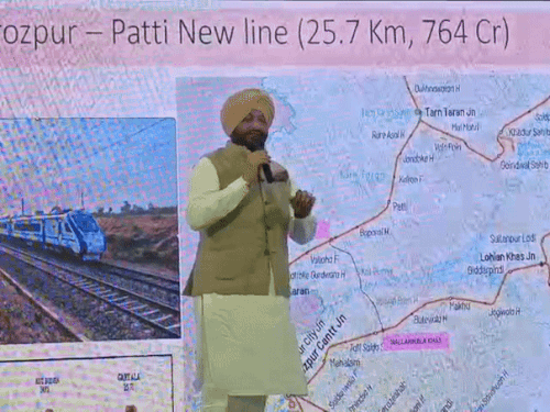 Firozpur to Patti Railway line built Chandigarh news Ravneet singh bittu