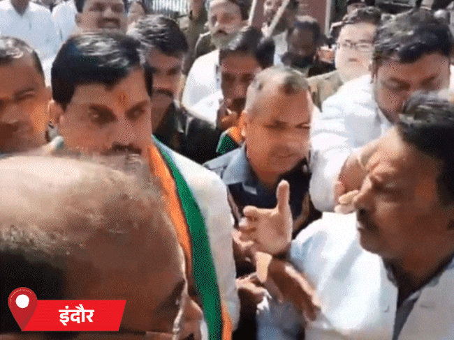Celebration of Bihar Assembly election victory in MP
