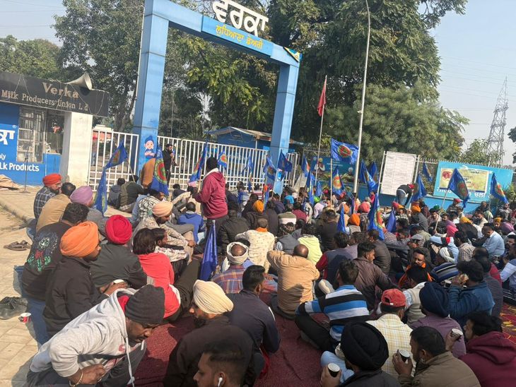 Outsourced workers' strike continues for fifth day at Verka, 20,000 ...