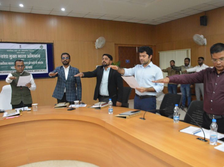 Oath taken under Drug Free India Campaign in Korba