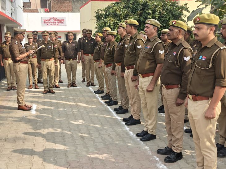 Flag hoisting on Police Flag Day at Binauli police station in Baghpat ...